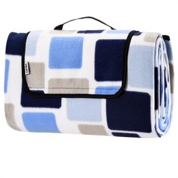 Detex Picknickdecke Quadrate/Blau 2x2m