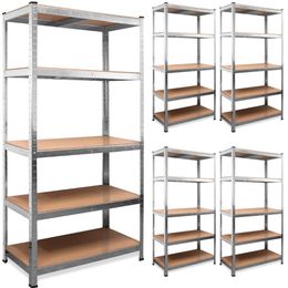 Deuba Schwerlastregal 5er-Set 180x90x40cm verzinkt 875kg