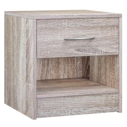 Casaria Nachttisch Kiel Eiche 41x39x28cm