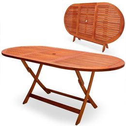Casaria Gartentisch Alabama Akazienholz FSC -zertifiziert 160x85x75cm