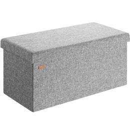 Casaria Sitzbank Grau 80x40x40cm MDF faltbar