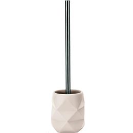 WC-Garnitur Kleine Wolke "Crackle", beige (natur), B:11cm H:39cm L:11cm, Polyresin (Kunststein), Reinigungsbürsten