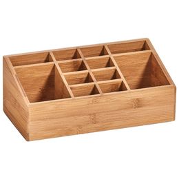 Badorganizer zeller PRESENT "Bamboo", braun (braun, holzoptik), B:25,5cm H:10cm T:13cm, Bambus, MDF, Aufbewahrungsboxen, aus Bambus