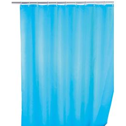 Duschvorhang Wenko "Uni Light Blue", blau (hellblau), B:180cm H:200cm, Polyester, Duschvorhänge, Höhe 200 cm, waschbar