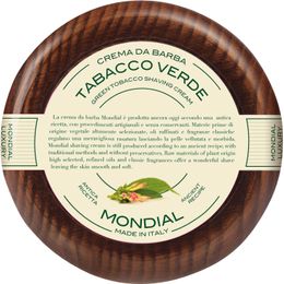 Rasiercreme "Luxury Shaving Cream Wooden Bowl Tabacco Verde", weiß, MONDIAL ANTICA BARBERIA, Rasierschäume, Herren, 140ml