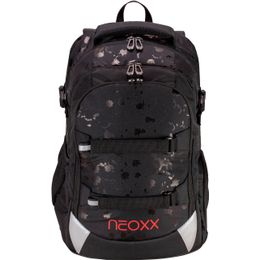 Schulrucksack neoxx "Active Pro, Splash Black", Kinder, Gr. B/H/T: 31cm x 45,5cm x 24cm, splash schwarz, Polyester, Rucksäcke