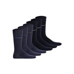 Socken Emporio Armani "Socken Casual Cotton 6er Pack", Herren, Gr. 40, blau (schwarz, marine), Obermaterial: 74% Baumwolle CO. 24% Polyamid PA. 2% Elasthan EL., Socken