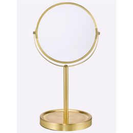 Badaccessoire-Set HEINE HOME, gold (goldfarben), Stahl, Glas, Badaccessoires-Sets