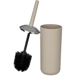 WC-Garnitur Wenko "Brasil", grau (taupe), H:37cm L:10cm, Kunststoff, Reinigungsbürsten