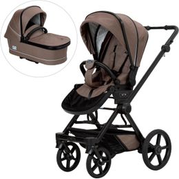 Kombi-Kinderwagen Hartan "Ivy GTR Outdoor mit Falttasche", Baby, braun (toffee), Aluminium, Kinderwagen, Made in Germany