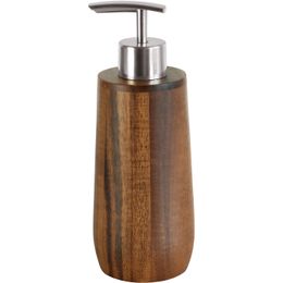 Seifenspender Kleine Wolke "Acaia", braun, B:7cm H:19cm T:7cm, Holz, Dosierspender, 0,17 Liter Inhalt