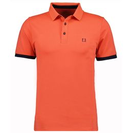 Poloshirt Ragman, Herren, Gr. L, orange (koralle, 661), Baumwollmischung, casual, regular fit, ohne Ausschnitt, Kurzarm, Shirts