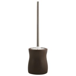 WC-Garnitur MSV "Palma", braun, H:40cm Ø:11,5cm, Keramik, Reinigungsbürsten