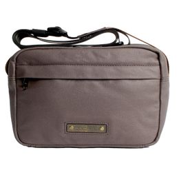 Umhängetasche MARGELISCH "Benju 1", Damen, Gr. B/H/T: 23cm x 15cm x 8cm one size, grau (schwarz taupe), Canvas, Taschen, aus BSCI zertifizierter Produktion