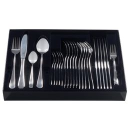 Besteck-Set King "»VIERAILLA«", silber (edelstahlfarben), 31 tlg., Edelstahl 18/0, Essbesteck-Sets, inkl. Etui