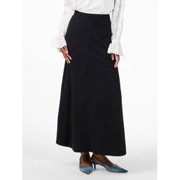 Strickrock Y.A.S "YASFONNY HW ANKLE KNIT SKIRT S. NOOS", Damen, Gr. XS (34), schwarz, Feinstrick, Obermaterial: 72% Viskose, 28% Polyester, unifarben, modisch, lang, Röcke