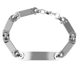 Adelia´s Edelstahlarmband ADELIA´S "Herren Armband aus Edelstahl 21,5 cm", silber, Armbänder, Herren, 21,5, Edelstahl