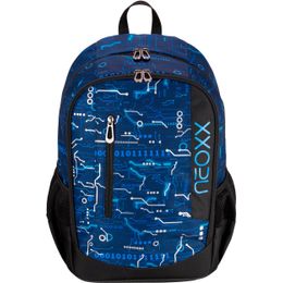 Schulrucksack neoxx "Flow, Next Level", Kinder, Gr. B/H/T: 28cm x 42,5cm x 18cm, next level, Polyester, Rucksäcke, teilweise aus recyceltem Material