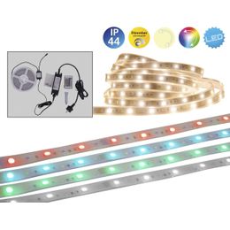 Näve NÄVE LED Stripe "Outdoor", weiß, Kabellänge 330,00m x Gesamtlänge 10m, Lichterketten, Farbwechsel, Dimmfunktion, Fernbedienung, Länge 1000cm, RGB, IP44