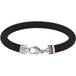 Armband Tommy Hilfiger "SS24 SILICONE, 2790553, 2790554, 2790555, 2790556", grau (schwarz, edelstahlfarben), Armbänder, Herren, Silikon-Edelstahl, Silikon, Edelstahl