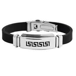 Adelia´s Edelstahlarmband ADELIA´S "Herren Armband aus Edelstahl 22,5 cm", schwarz, Armbänder, Herren, 22,5, Edelstahl