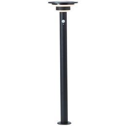 LED Außen-Stehlampe Brilliant "Garvina", schwarz, H:85cm Ø:21cm, Lampen, Solar, 85 cm, 430 lm, 3000 K, Edelstahl, schwarz