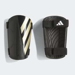 Fußball Schienbeinschoner adidas Performance "TIRO SG TRN", Damen, Gr. S, schwarz-weiß (schwarz, gold metallic, weiß), Protektoren