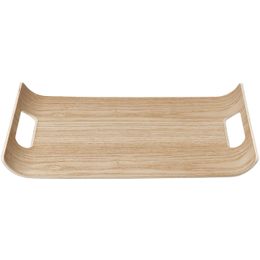 Tablett Blomus "WILO", beige (natur), B:25cm H:3cm L:35cm, Holz, Tabletts, in robustem Naturlook