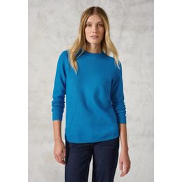 Strickpullover Cecil, Damen, Gr. XL (44), blau (dynamic aqua melange), Web, Stoff, 37% Baumwolle, 34% Polyacryl, 26% Polyester, 3% Elasthan, unifarben, casual, normal normal, Rundhals, Langarm Bündchen, Pullover, aus softem Materialmix