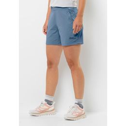 Shorts Jack Wolfskin "PRELIGHT SHORTS W", Damen, Gr. XL (46), Normalgrößen, blau (elemental, blau), OBERSTOFF: 84% POLYAMID, 16% ELASTHAN; LINING: 100% POLYESTER, Hosen