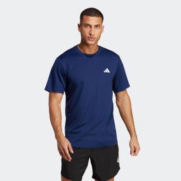 T-Shirt adidas Performance "TRAIN ESSENTIALS TRAINING", Herren, Gr. S, blau (dunkelblau, weiß), Obermaterial: 100% Polyester, clean, sportlich, Kurzarm, Shirts