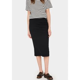 Strickrock Saint Tropez "MilaSZ Skirt", Damen, Gr. S (36), schwarz, Strick, Obermaterial: 80% Viskose, 20% Polyacryl, unifarben, modisch, kniebedeckend, Röcke