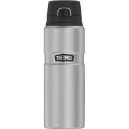 Thermoflasche Thermos "Stainless King", silber (silberfarben), H:26,4cm, Edelstahl, Trinkflaschen, Edelstahl, 0,7 Liter