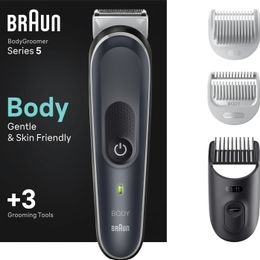 Haarschneider Braun "Bodygroomer BG5340", grau (grau, weiß), HaarschneiderB:4,5cm H:16,5cm T:4,5cm, SkinShield-Technologie, Wasserdicht, B:4,5cm H:16,5cm T:4,5cm