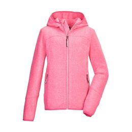 Fleecejacke Killtec "KOW 347 GRLS KNTFLC JCKT", Kinder, Gr. 164, pink, Oberstoff: 74% Polyester, 26% Viskose, Futter: 100% Polyester, sportlich, Jacken