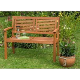 Gartenbank Merxx "Cordoba", braun, B:110cm H:90cm T:58cm, Holz, Sitzbänke