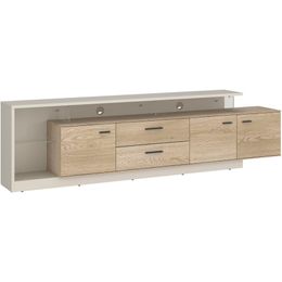 Lowboard Inosign "LAGOON", eiche, cashme, B:236,4cm H:66cm T:39,9cm, Spanplatte, Sideboards, Breite ca.236,4