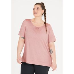 Funktionsshirt Q BY ENDURANCE "BREE MELANGE", Herren, Gr. 44, pink, 92% Polyester, 8% Elasthan, meliert, feminin, normal, Rundhals, Kurzarm, Shirts, mit QUICK DRY-Technologie