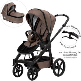 Kombi-Kinderwagen Hartan "Rock it GTR Outdoor mit Handbremse", Baby, braun (toffee), Aluminium, Polyester, Baumwolle, Kinderwagen, Made in Germany