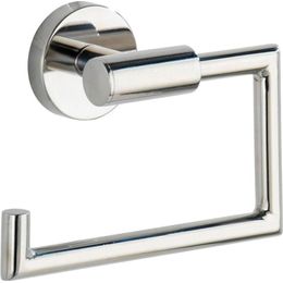 Toilettenpapierhalter Wenko "Bosio", silber (silberfarben), B:15cm H:10,5cm L:6cm, Edelstahl, Toilettenpapierhalter, ohne Deckel