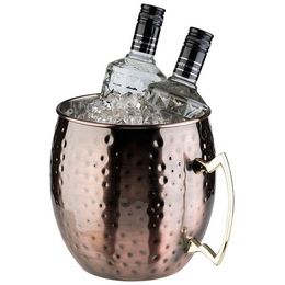 Wein- und Sektkühler APS "Moscow Mule", rosa (altkupferfarben), H:21cm Ø:20cm, Edelstahl, Eiskübel, Inhalt 5 Liter, Antik-Kupfer-Look