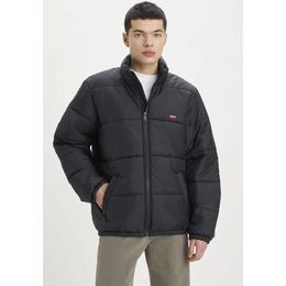 Levi's Outdoorjacke LEVI'S "SUNSET SHORT PUFFER", Herren, Gr. XL, schwarz (jet schwarz), Obermaterial: 100% Polyester, casual, Langarm elastischer Bund, Jacken