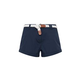 Cargoshorts oxmo "Chinoshorts OXChanett", Damen, Gr. 38, N-Gr, blau (insig blau), Obermaterial: 98% Baumwolle CO. 2% Elasthan EL., casual, regular fit kurz, Hosen