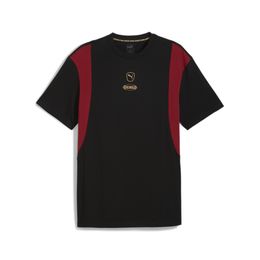 T-Shirt Puma "KING Top Fußball-T-Shirt Herren", Herren, Gr. L, rot (intense rot schwarz), Obermaterial: 100% Baumwolle; Rippe: 25% Polyester, 75% Baumwolle, relaxed fit, Rundhals, Kurzarm, Shirts