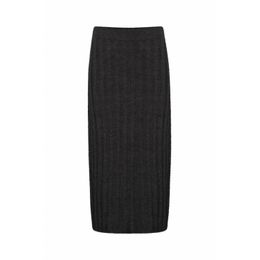 Bleistiftrock B.Young "Bleistiftrock BYMARIANNE SLIM SKIRT -", Damen, Gr. L, schwarz, Obermaterial: 54% Polyester PES. 36% Polyacryl PAN. 8% Wolle WO. 2% Elasthan EL., Basic, slim fit wadenlang, Röcke