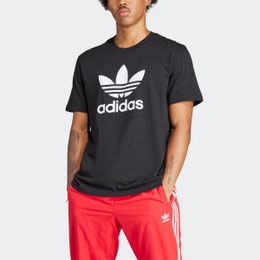 T-Shirt adidas originals "TREFOIL T-SHIRT", Herren, Gr. M, schwarz, Obermaterial: 100% Baumwolle, sportlich, Shirts