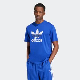 T-Shirt adidas originals "TREFOIL T-SHIRT", Herren, Gr. M, blau (semi lucid blau), Obermaterial: 100% Baumwolle, sportlich, Shirts