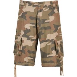 Stoffhose Brandit "Brandit Herren Urban Legend Cargo Shorts", Herren, Gr. 4XL, US-Größen, grün (light woodland), 65% Polyester, 35% Baumwolle, normal, Hosen