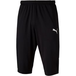 Trainingshose Puma "LIGA TRAINING 3/4 PANTS", Herren, Gr. L, N-Gr, schwarz-weiß (Puma schwarz, Puma weiß), Web, Obermaterial: 90% Polyester, 10% Elasthan, unifarben, sportlich, regular fit 3/4-Länge, Hosen