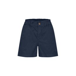 Cargoshorts oxmo "Chinoshorts OXChai", Damen, Gr. 34, N-Gr, blau (total eclipse), Obermaterial: 98% Baumwolle CO. 2% Elasthan EL., casual, regular fit mini, Hosen